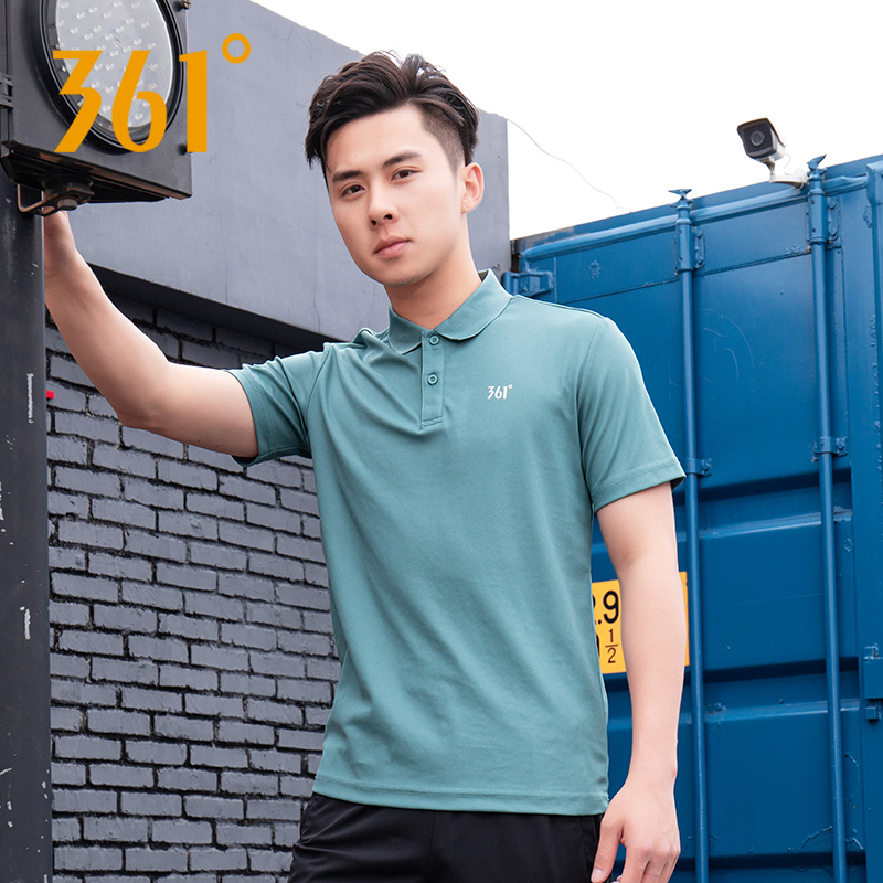 361 polo shirt short-sleeved T-shirt men's stand-up collar quick-drying lapel T-shirt summer 361 ...