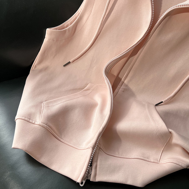 Loly hooded horse clip vest jacket women with 2024 new simplicity and ...