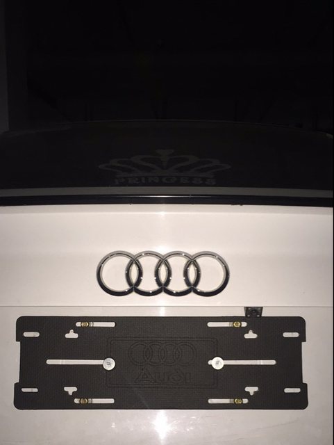 European regulations, American regulations, Audi license plate ...