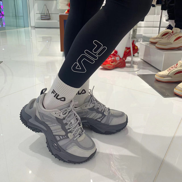 FILA Fili Fish Three Daddy Shoes Female 2024 Spring New Sports Leisure ...