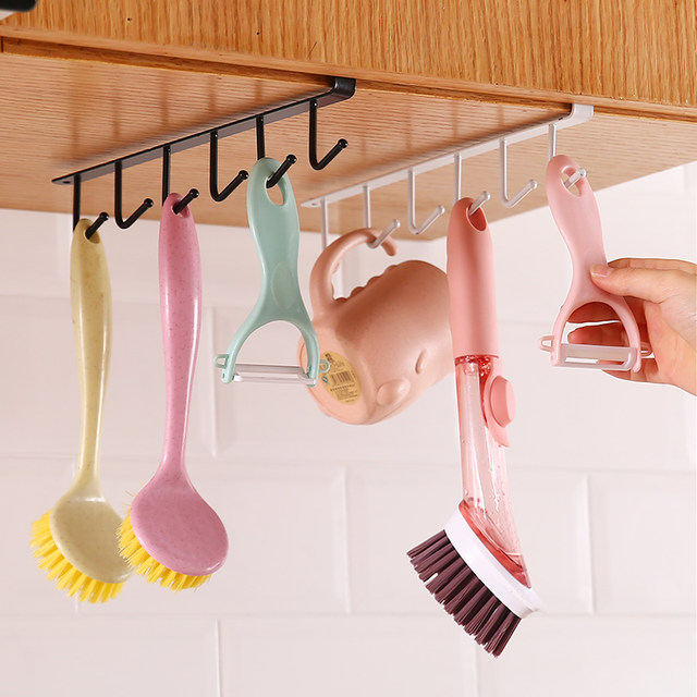 Kitchen hook rack without punching, hanging storage hook under the ...