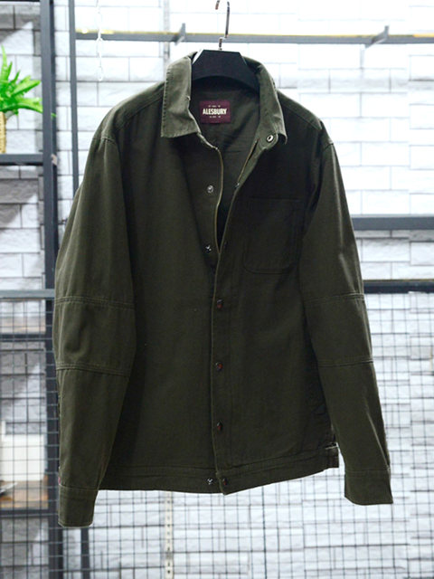 Large size men's clothing, heavy canvas jacket, European and American ...