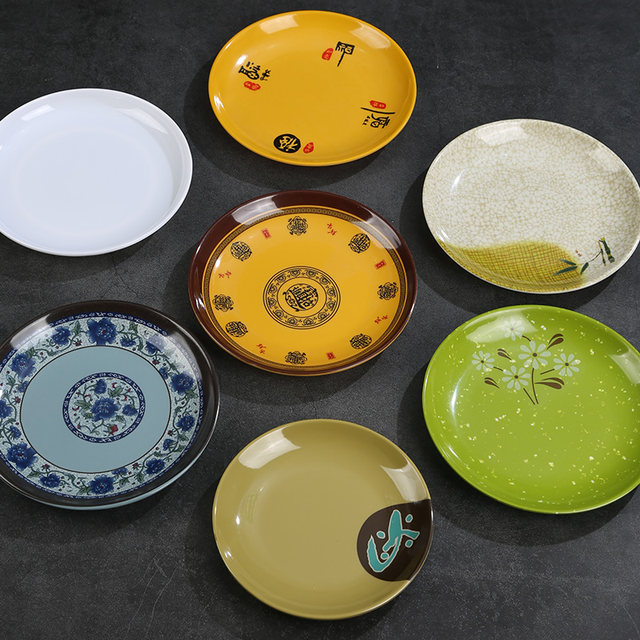 Melamine Plates, Commercial Round Plastic Plates, Hot Pot Restaurant ...