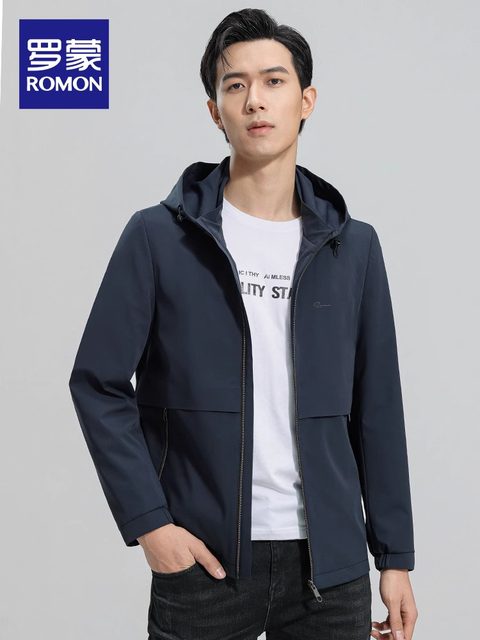 Romon Men's Short Casual Jacket 2025 Spring Jacket
