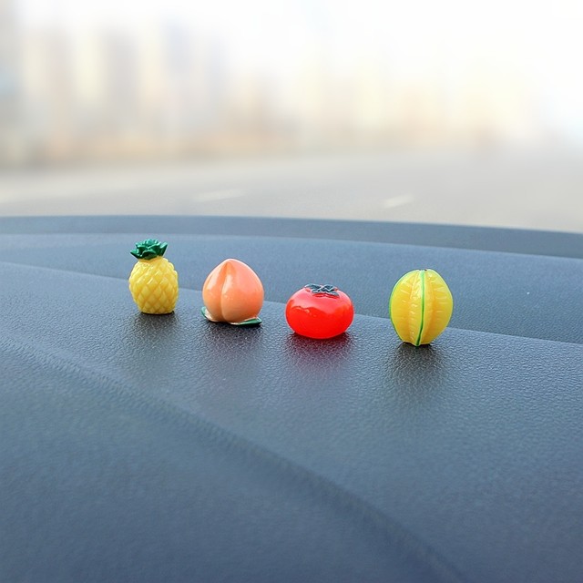 Car trinkets, mini simulated fruits, car interior accessories, center ...