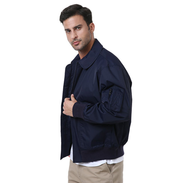 Men's autumn and winter seaweed outdoor flight jacket thin retro jacket ...