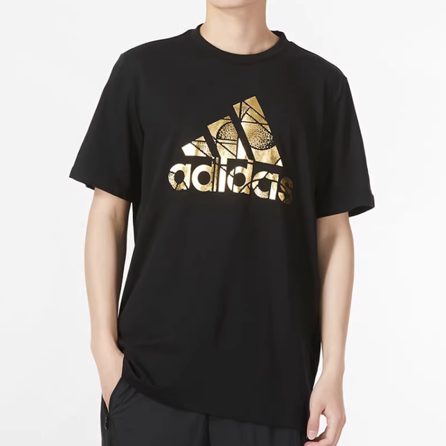 Adidas Adidas men's round neck breathable sports casual short-sleeved T ...
