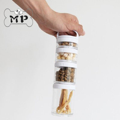 {Memory Pet} Korean GOSTAK pet snack cup portable 4-layer assembly ...