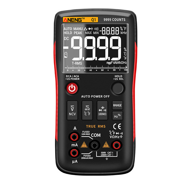 ANENG digital high-precision multimeter intelligent anti-burn fully ...