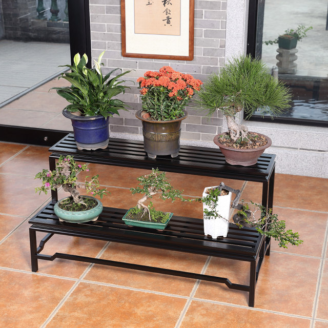 Aluminum alloy landing flower rack outdoor basin, succulent shelf ...