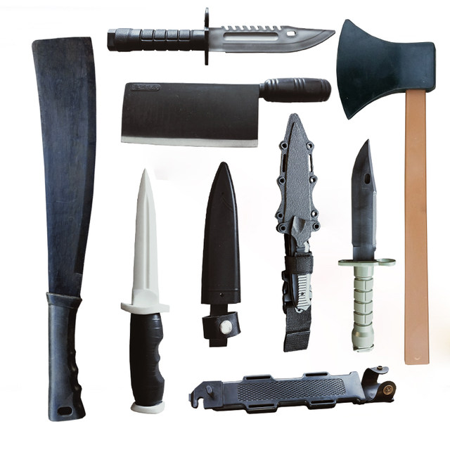 M9 rubber knife plastic model knife tactical training soft knife film ...