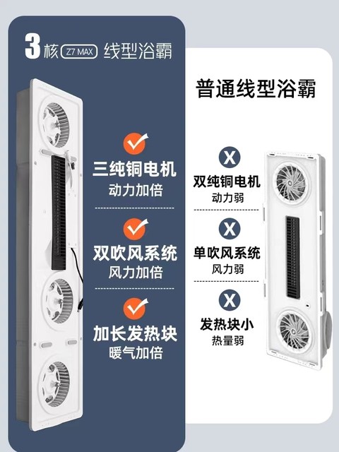 Leishizhi linear bath heater wind warm honeycomb large board ceiling ...