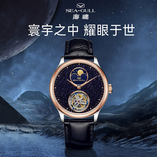Seagull watch multifunctional moon phase tourbillon manual mechanical ...