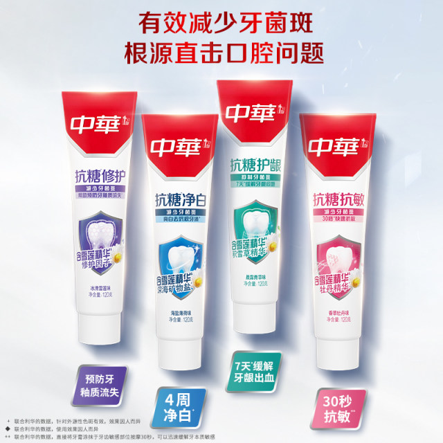 Chinese anti-sugar toothpaste, whitening teeth, fresh breath, repairing ...