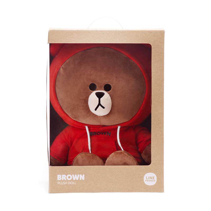 Korean Line Friends Brown Bear Doll - Plush Toy Gift Box