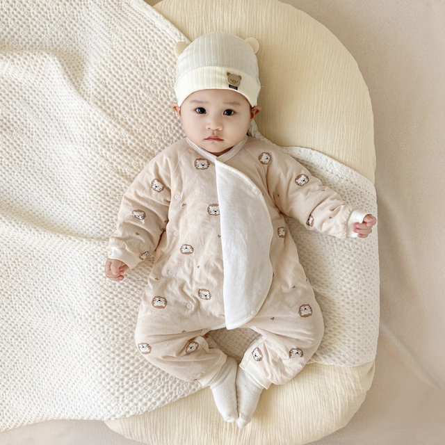 Baby spring and autumn clothes, newborn pure cotton belly protection ...