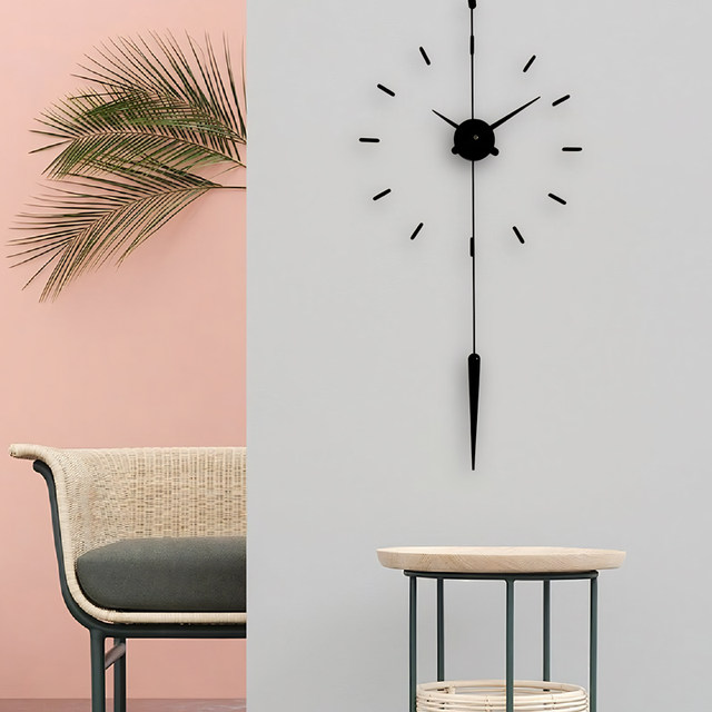 Nail-free large size minimalist luxury watch home living room study ...