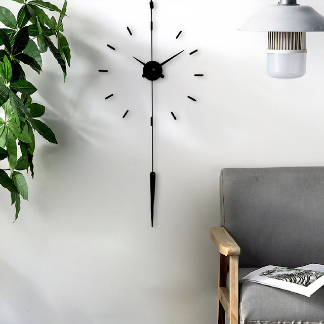 Nail-free large size minimalist luxury watch home living room study ...