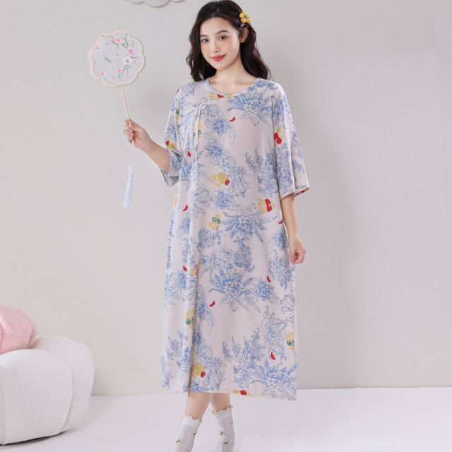 New Elegant New Chinese Style Home Pajamas for Women Summer Thin ...
