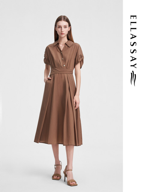 Ellassay Autumn and Winter New Style Diagonal Placket French Shirt ...