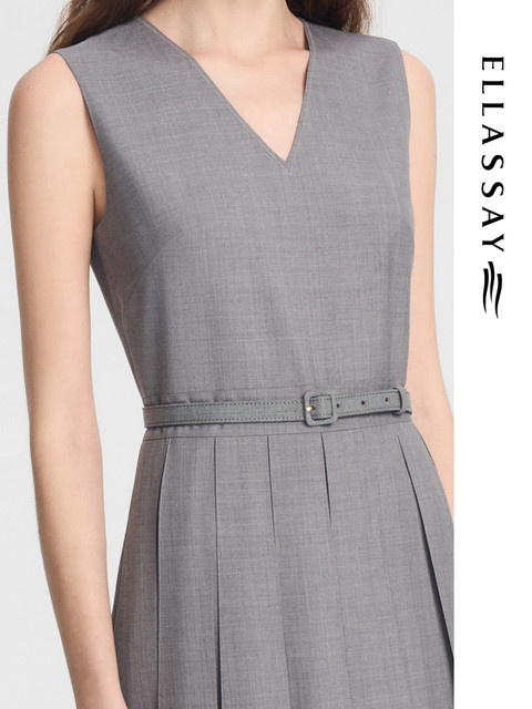 ELLASSAY New Spring and Summer Wool Blender Draped Textured Slim V-neck ...