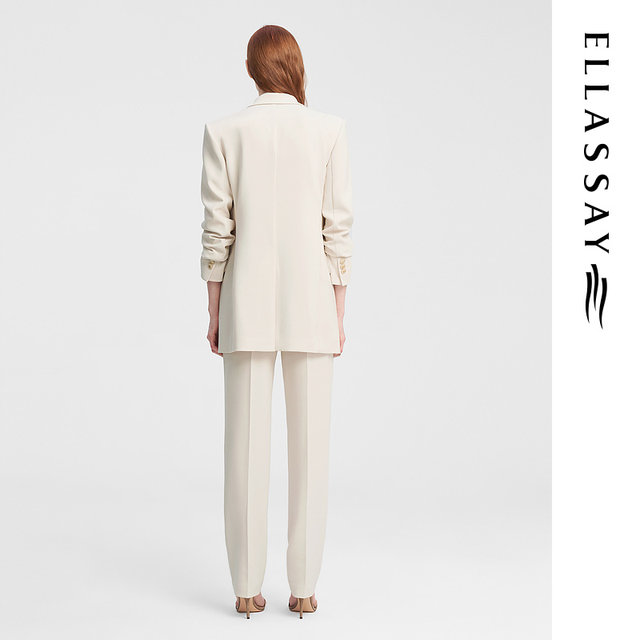ELLASSAY autumn new triacetate simple commuter suit for women EWE343T01900