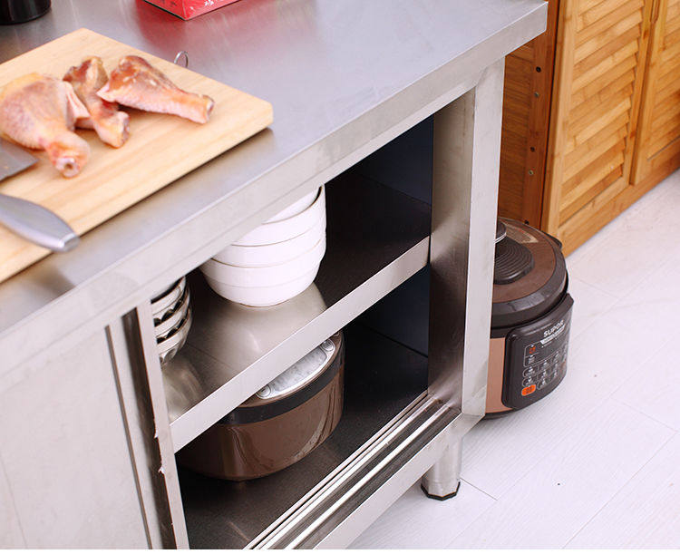 Stainless steel sliding door workbench, load table, three-sided ...