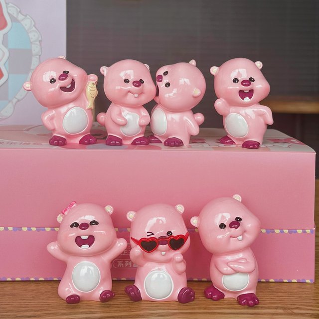 Happy Daily Blind Box Little Beaver Cute Crooked Doll Ruby Ornament for ...