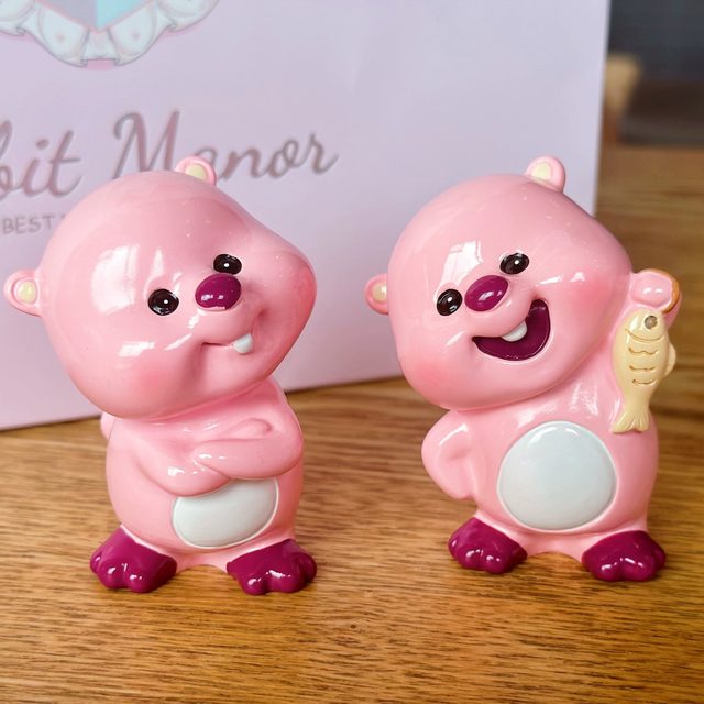 Happy Daily Blind Box Little Beaver Cute Crooked Doll Ruby Ornament for ...