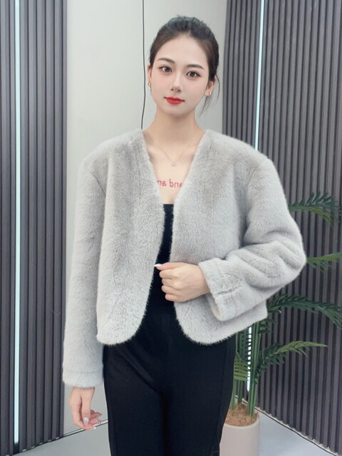 Fashionable and versatile high -level sensor jacket loose casual V ...