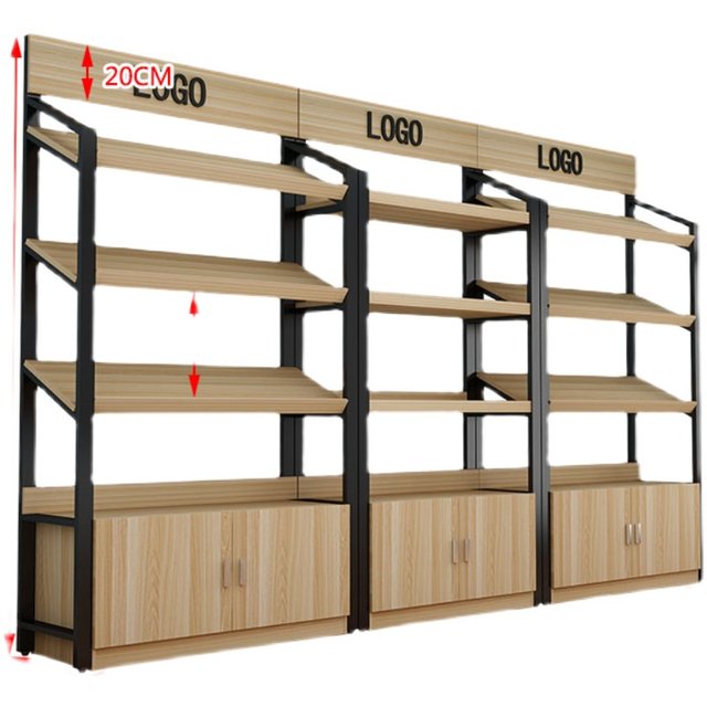 Solid wood rack sample display slope display cosmetics fruit shelves ...