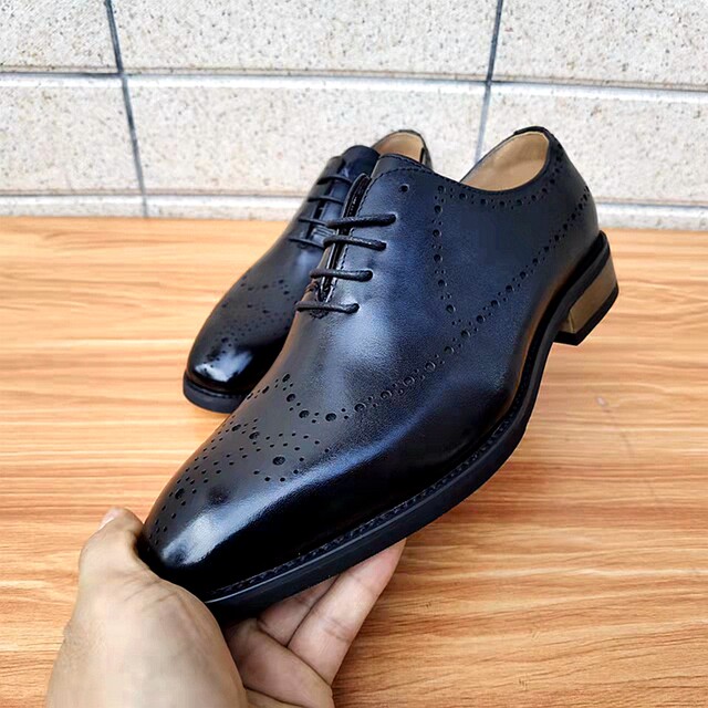 High-quality cowhide foreign trade shoes autumn breathable lace-up ...
