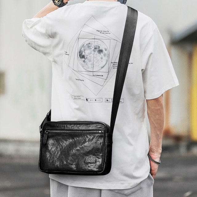 Pai Baojue genuine leather texture men's bag first layer cowhide ...