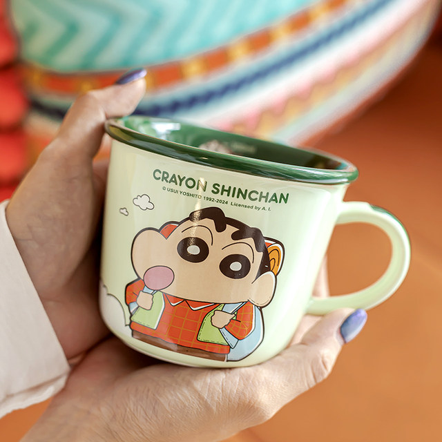 Crayon Shin-chan mug children's home ceramic milk scale cup female cute ...