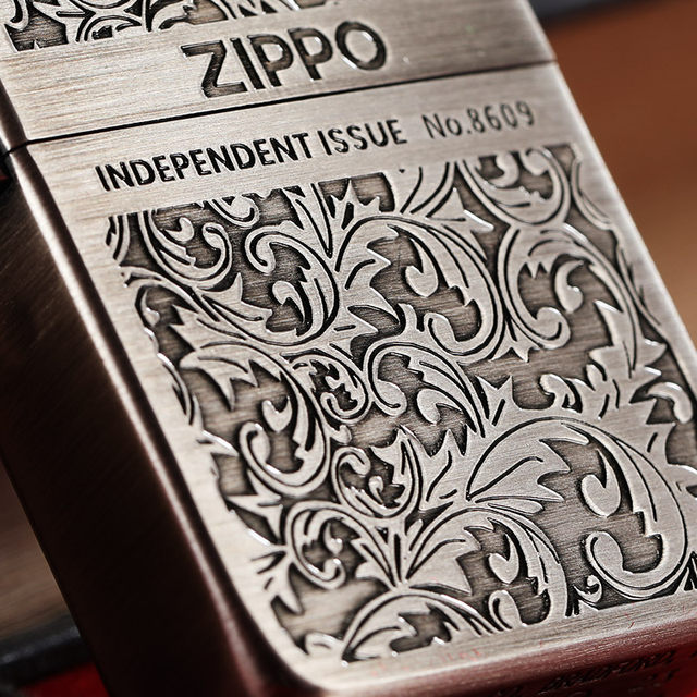 Kerosene lighter zippo genuine windproof zippo replica ancient silver double-sided Tangcao as a ...