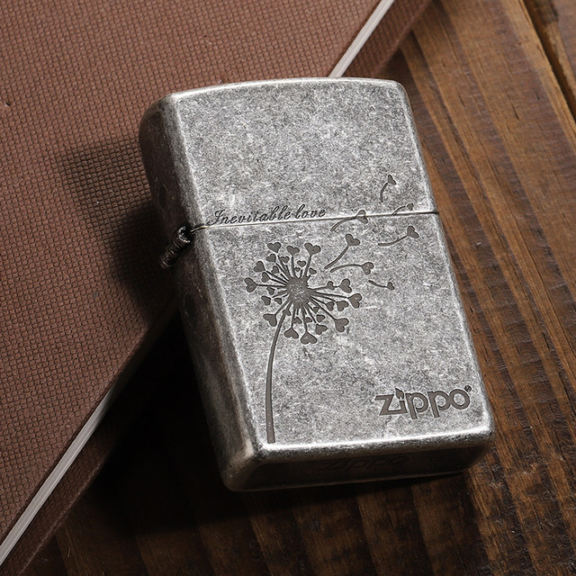 Coal and oil lighter Zippo genuine windproof and ancient silver carved ...