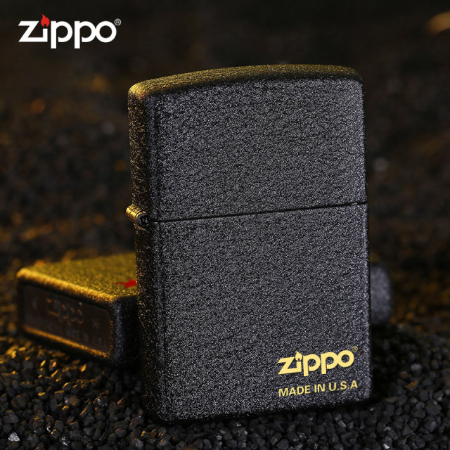 Kerosene lighter zippo genuine windproof Zippo 236 black cracked paint ...