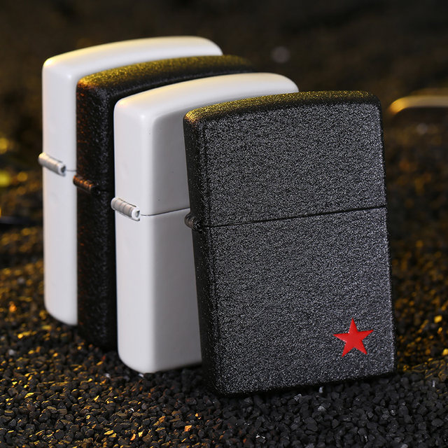 Kerosene lighter zippo genuine windproof Zippo 236 black cracked paint ...