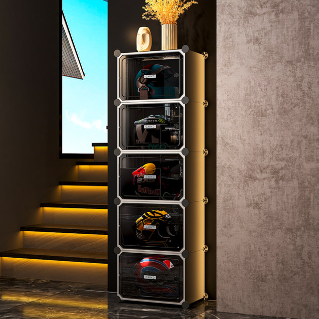 Helmet storage cabinet, household motorcycle helmet storage rack ...