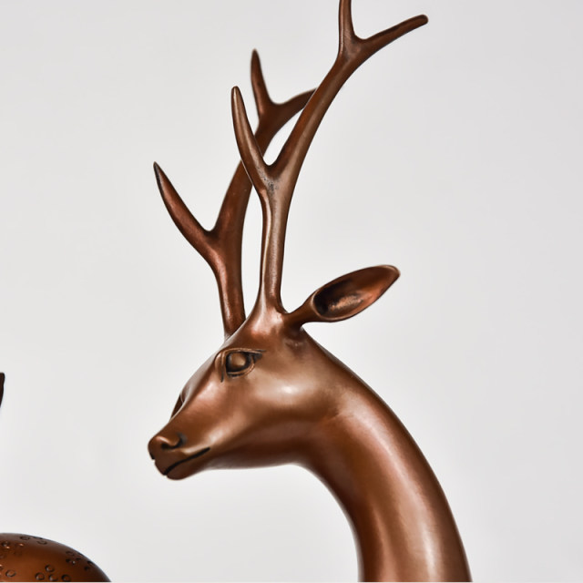 Copper sika deer pure copper deer ornaments home jewelry living room ...
