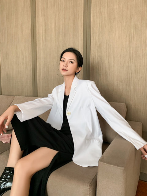 Women's smog gray suit jacket for women in South Korea 2024 autumn ...