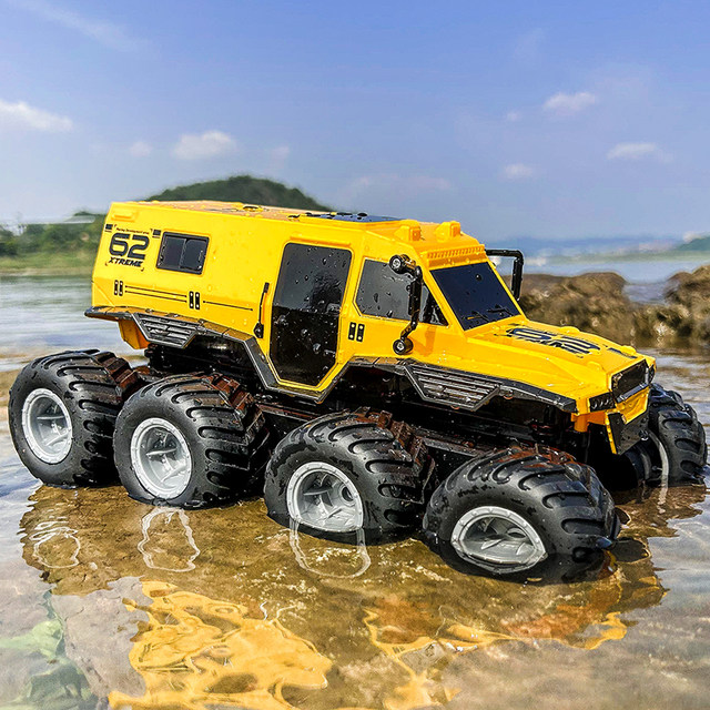 Large remote control off-road vehicle toy eight-wheel drive amphibious ...