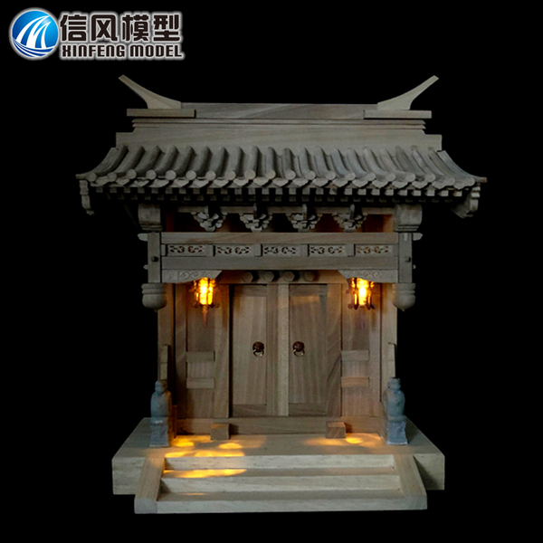 Solid wood model ancient building with dougong beam style hanging ...