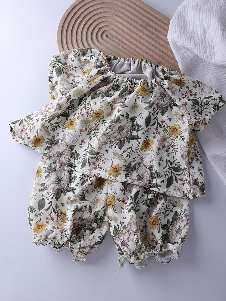 New style girls' outing clothes soft bamboo fiber suits, forest short ...