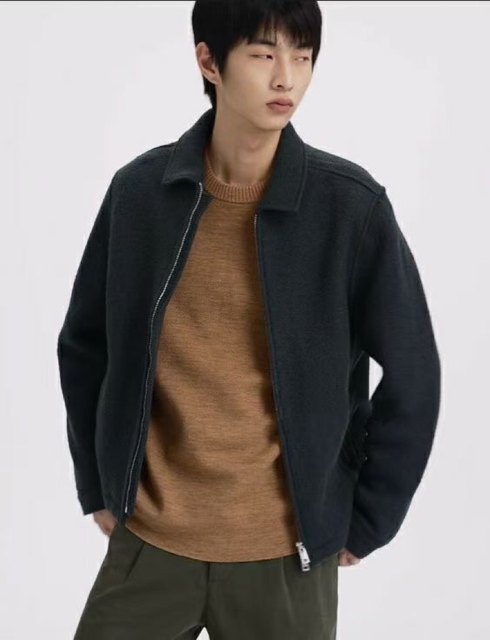 Original C/S Men's Autumn and Winter New Products Dark green men's wool ...