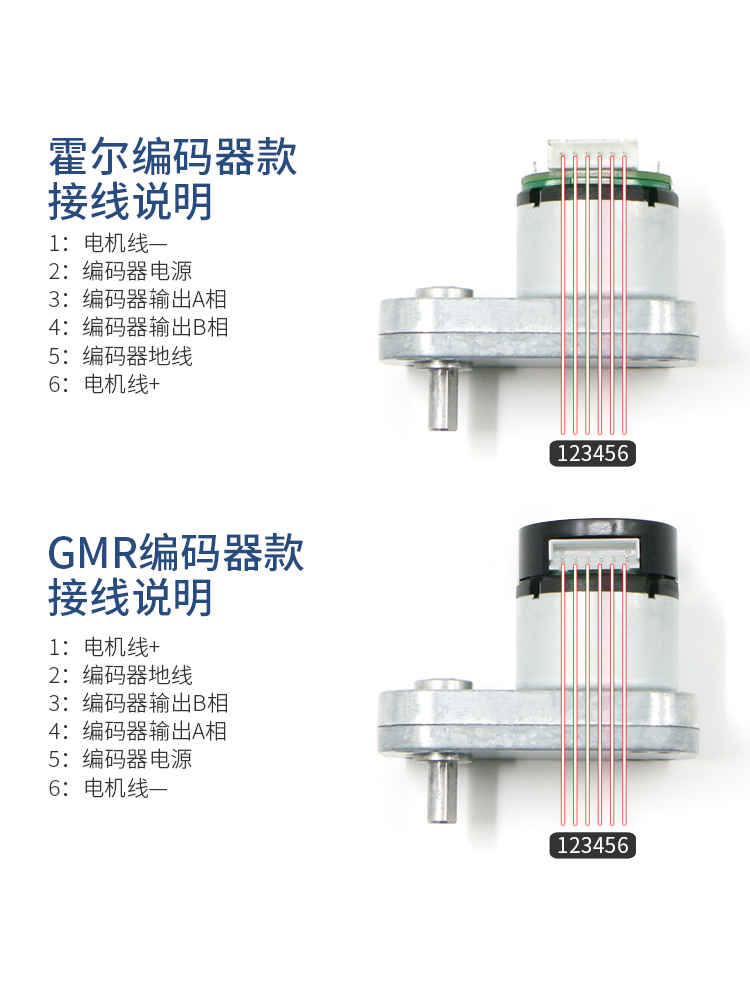 Wheeltec MG513XL DC Reduktionsmotor - 28:1 Gear Ratio & GMR Encoder