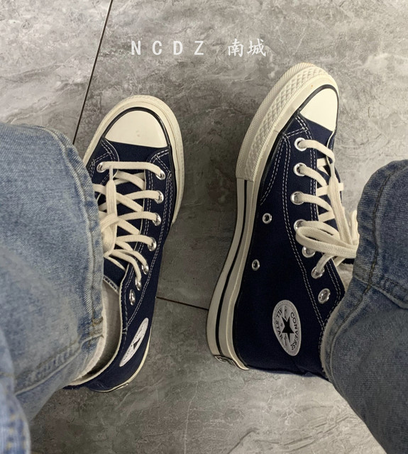 Converse Converse 1970s old navy blue dark night blue high and low ...