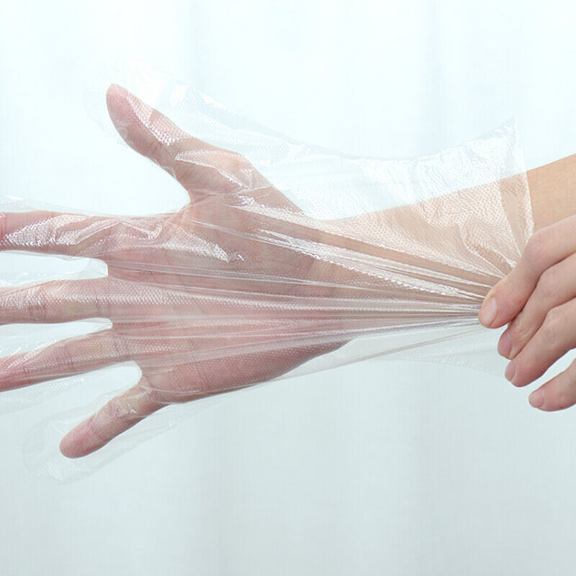 Lide disposable glove protective isolation gloves average food grade PE lobster gloves thick 240