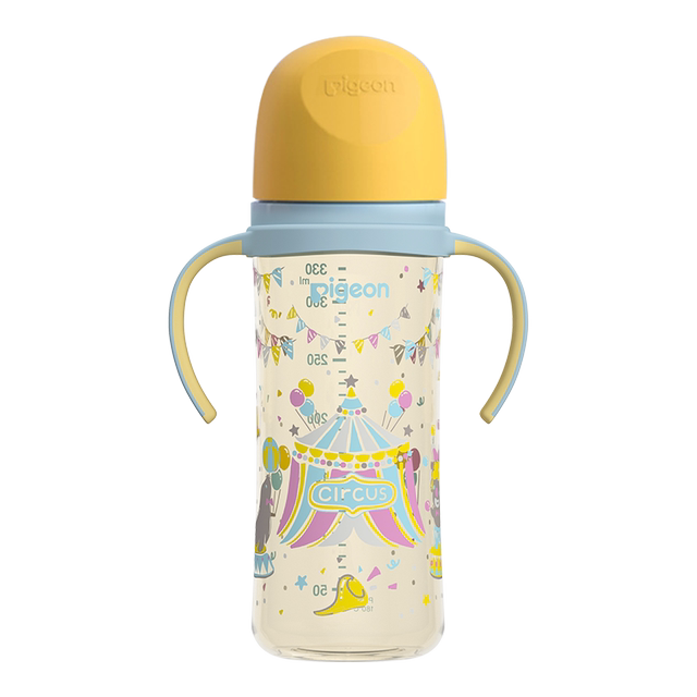 Pigeon baby wide mouth painted PPSU bottle 240/330ml double handle newborn anti-bloating bottle