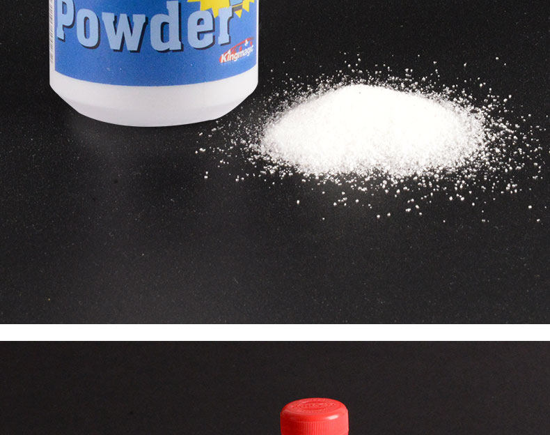 Large bottle of coagulated powder (3 seconds solidified) artificial ...